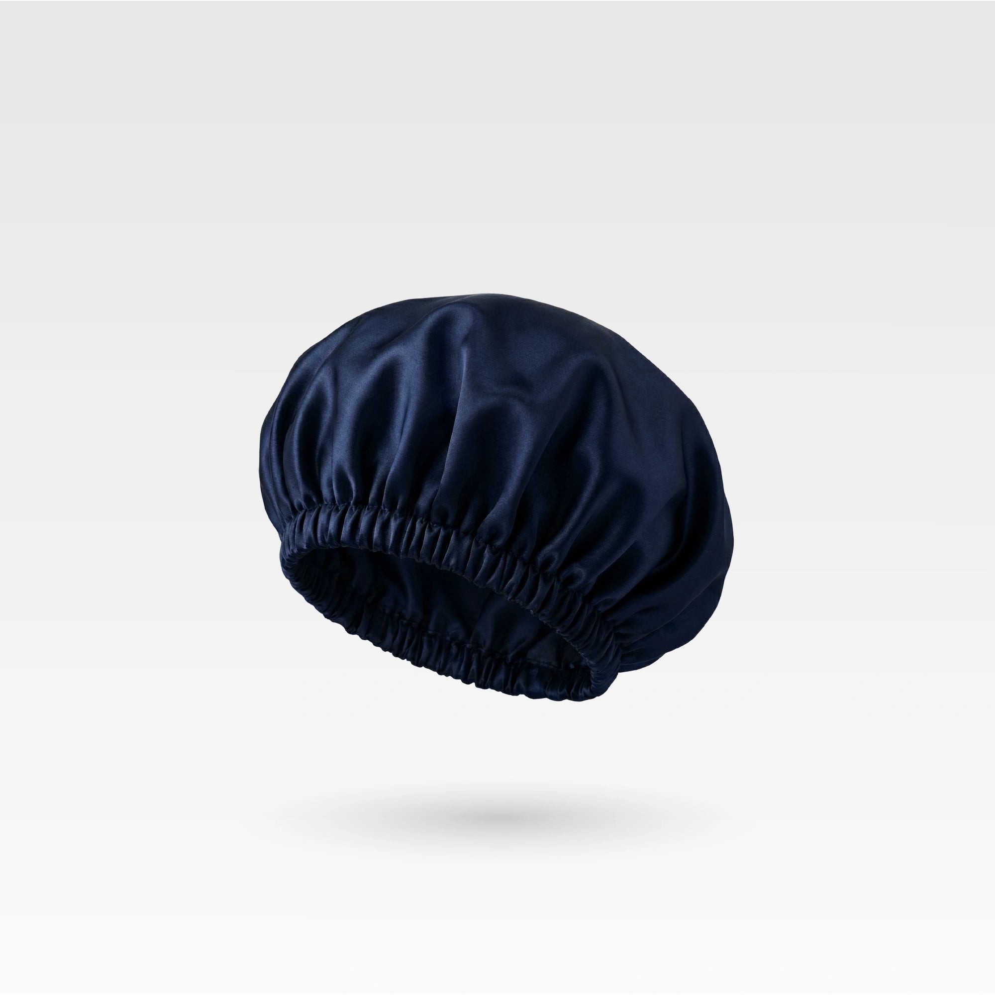 Double Sided Mulberry Silk Bonnet – Deep Navy – SilkWide